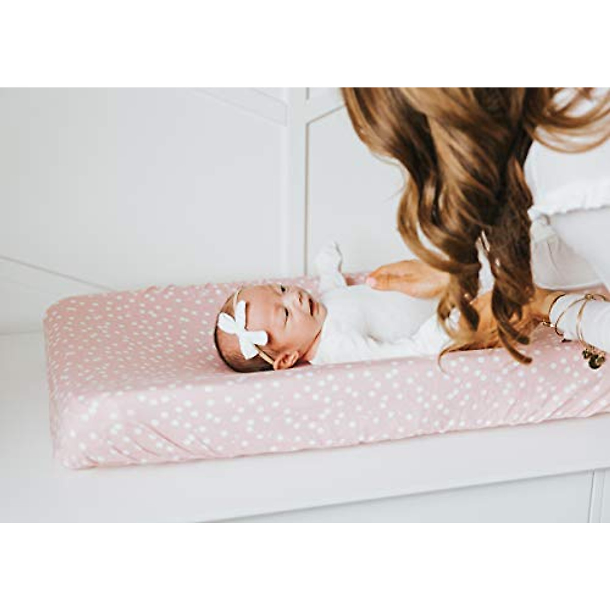 Premium Knit Diaper Changing Pad Cover"Lucy" by Copper Pearl