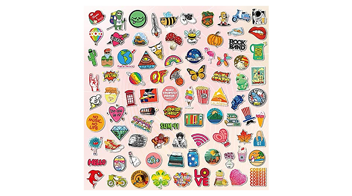 500 Pcs Colorful Vinyl Stickers Pack - Waterproof Fun