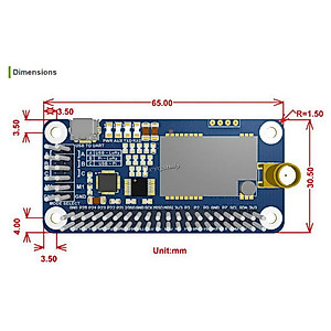 SX1262 LoRa HAT Covers 915MHz Frequency Band with Spread Spectrum Modulation Supports Raspberry Pi 1 2 3 4 Series Boards with UART Interface for STM32 @XYGStudy