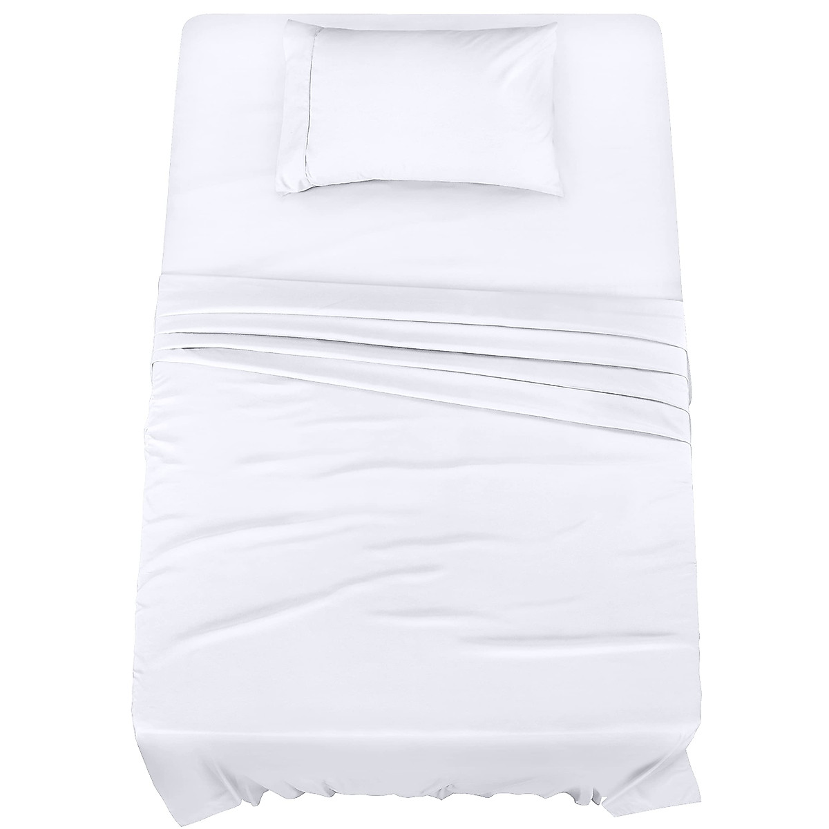 Utopia Bedding Mattress Pad and 3PC Bedsheet Set (TwinXL White)
