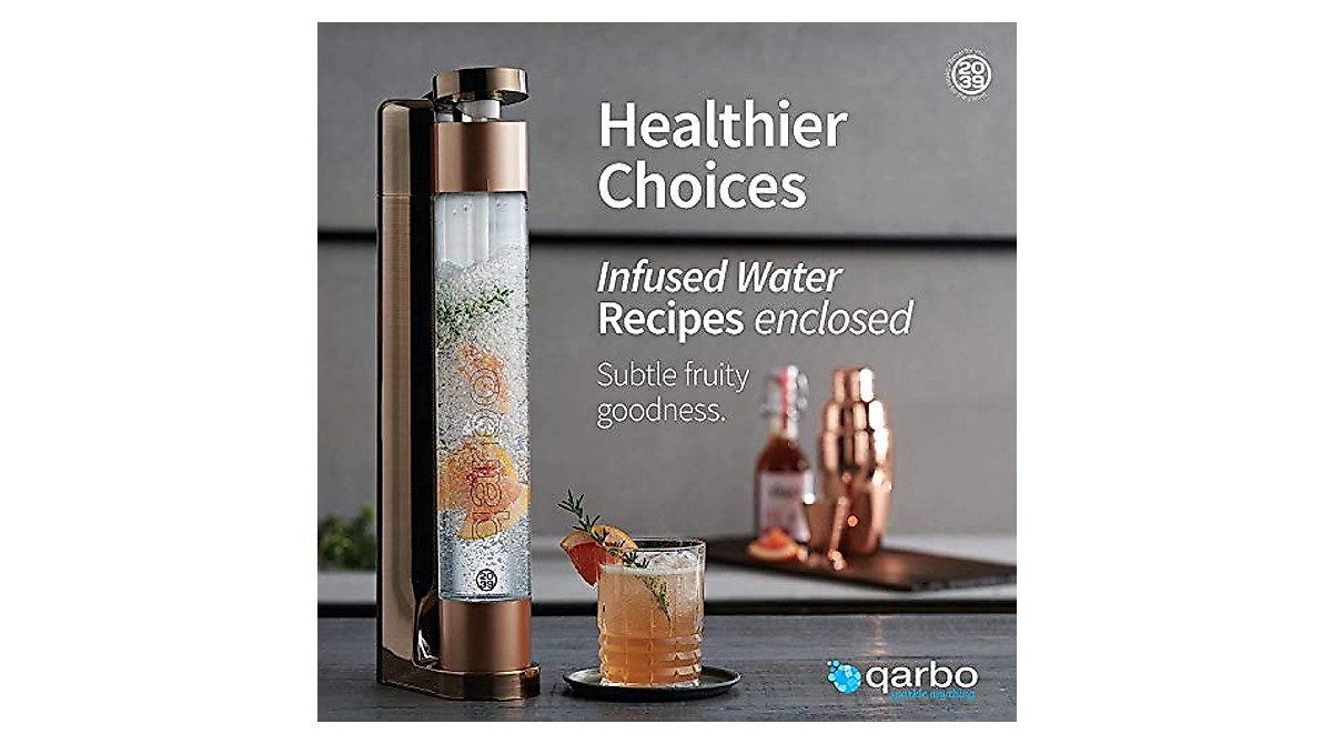 Twenty39 Qarbo Sparkling Water Maker - Effortless Fizz