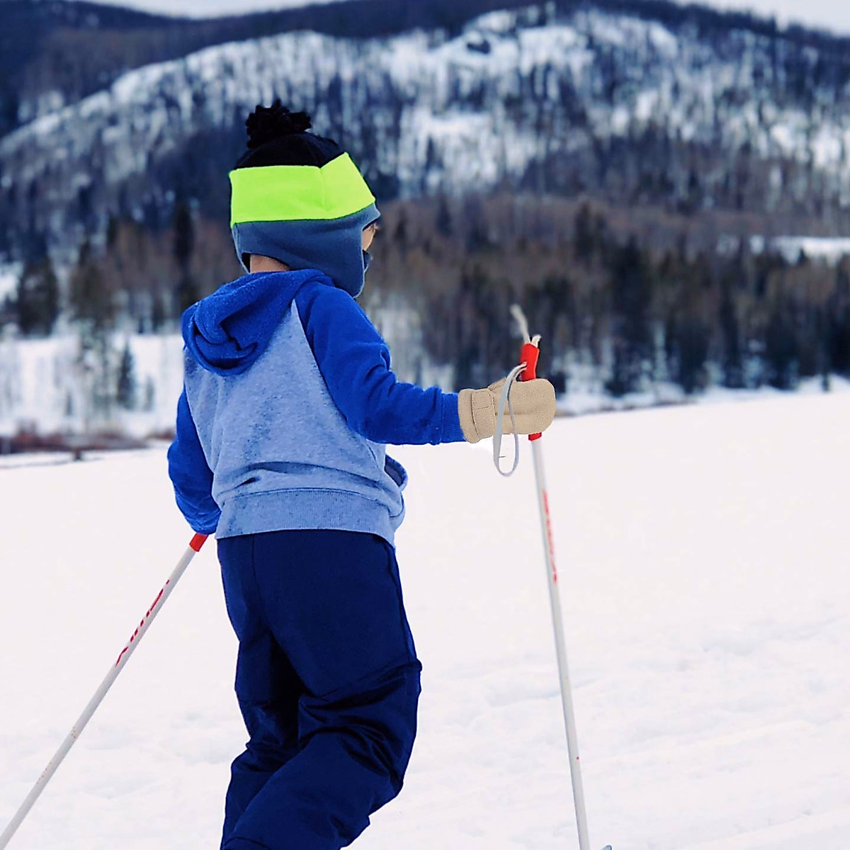 Zando Baby Mittens Winter Gloves Toddler Winter Gloves Toddler Mittens Warm Fleece Gloves for Boys Girls Kids Gloves Black & Black M