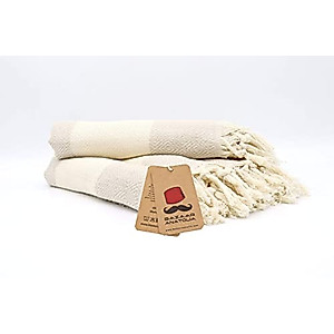 Turkish Hand Towel Set of 4 Diamond Peshtemal Towel 100% Cotton 38x18" Light Weight Thin Quick Dry Hand Hair Gym Face Bath Tea Kitchen Dishcloth Set Decorative Towels for Bathroom (Cream)