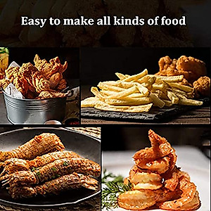 Wrqqwsy 9.45inch Deep Fryer Pot(°F), 3.4L Japanese Tempura Small Deep Frying Pot with Fahrenheit Thermometer, 304 Stainless Steel Deep Fryer with Oil Draining Rack for Tempura chips, Fries, Fish, and Chicken