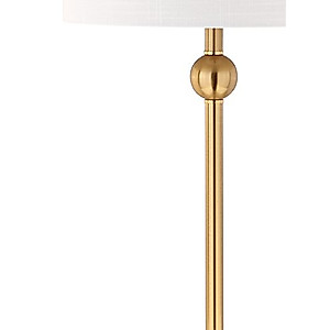 JONATHAN Y JYL2010A-SET2 Set of 2 Table Lamps Hollis 34" Metal LED Table Lamp Modern Contemporary Glam Bedside Desk Nightstand Lamp for Bedroom Living Room Office College Bookcase, Brass