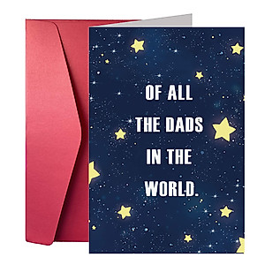 Bemoor Birthday Card for Father, Fathers Day Card, Happy Birthday Card for Dad from Son Daughter, Of All the Dads In The World, You're The Greatest
