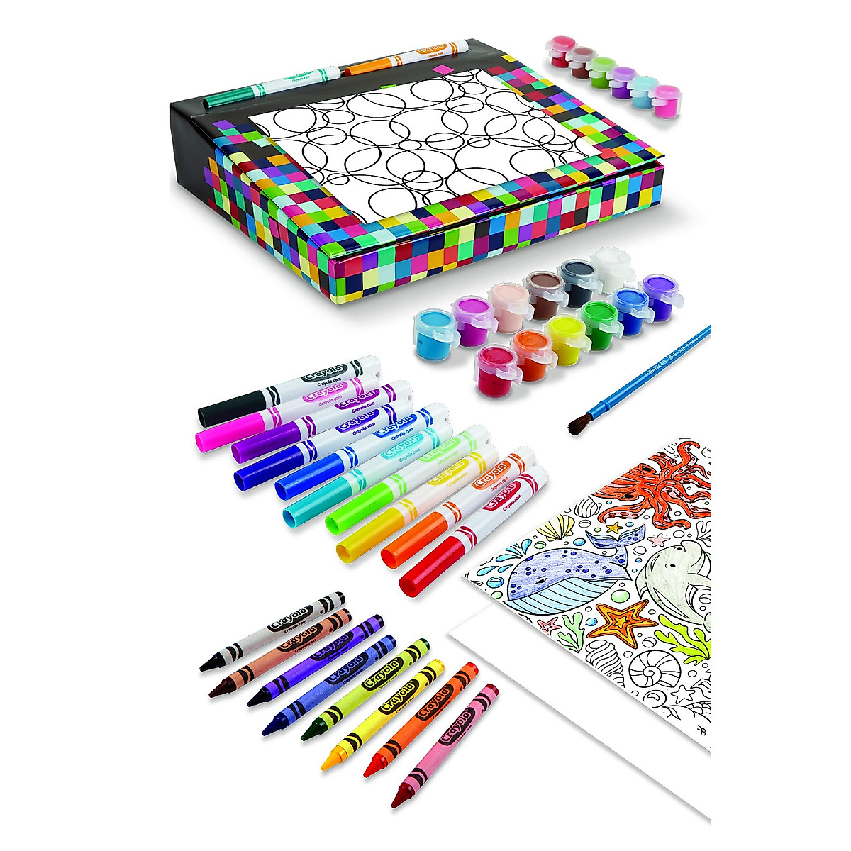 Crayola Inspiration Art Desk, Over 100 Piece, Art Set, Gift for Kids, Age 4, 5, 6, 7, 8