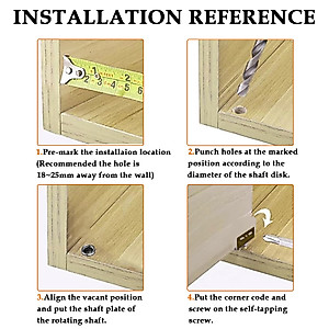Door Pivot Hinges Heavy Duty Concealed Hinges with Bushing for Wood Doors, Drawers, Furniture Cabinets, Wardrobe, Showcase (Black)