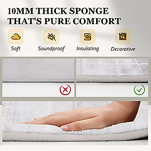 Vamcheer Modern Area Rug 6x9 - Upgraded 10mm Thick Sponge for Exceptional Comfort, Abstract Area Rug for Living Room/Bedroom/Office, Non-Shedding & Easy to Clean, Grey Striped