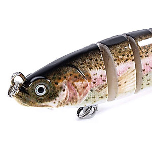 10pcs Trout 4" Fishing Lures, Slow Sinking Hard Bait for Bass, Lifelike Freshwater Saltwater Trout Perch Pike Walleye Fishing Lure Kit