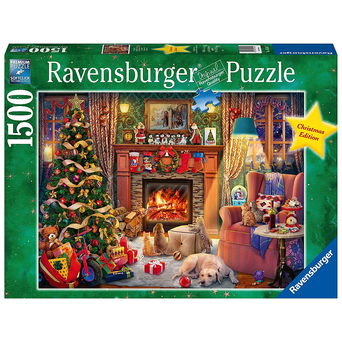 Ravensburger Christmas Eve 1500 Piece Jigsaw Puzzle for Adults - 16558 - Every Piece is Unique, Softclick Technology Means Pieces Fit Together Perfectly