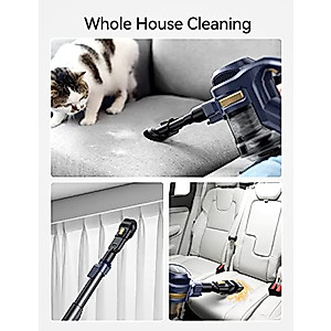 Voweek Cordless Vacuum Cleaner, Lightweight Stick Vacuum Cleaner with Powerful Suction, Detachable Battery, Self-Standing, 1.3L Dust Cup, 4 in 1 Handheld Vacuum for Home Hard Floor Carpet Pet Hair