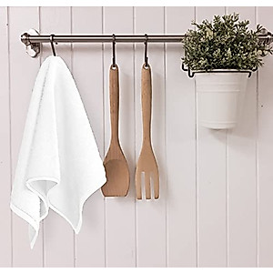 GOLD TEXTILES 12 Pack White Economy Cotton Blend 15x25 Inches Basic Hand Towels- Gym Towels (1 Dozen)