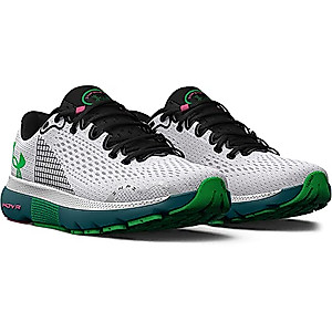 Under Armour Men's HOVR Infinite 4 Running Shoe, (101) White/Tourmaline Teal/Extreme Green, 10