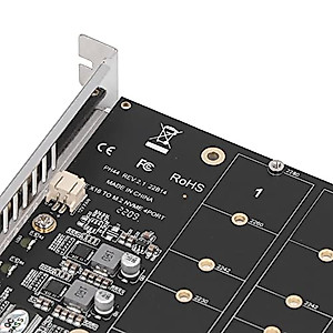 LBEC PCIE X16 Expansion Card, M.2 NVME SSD to PCIE X16 PCB Material DC Power Chip Adapter for Computers