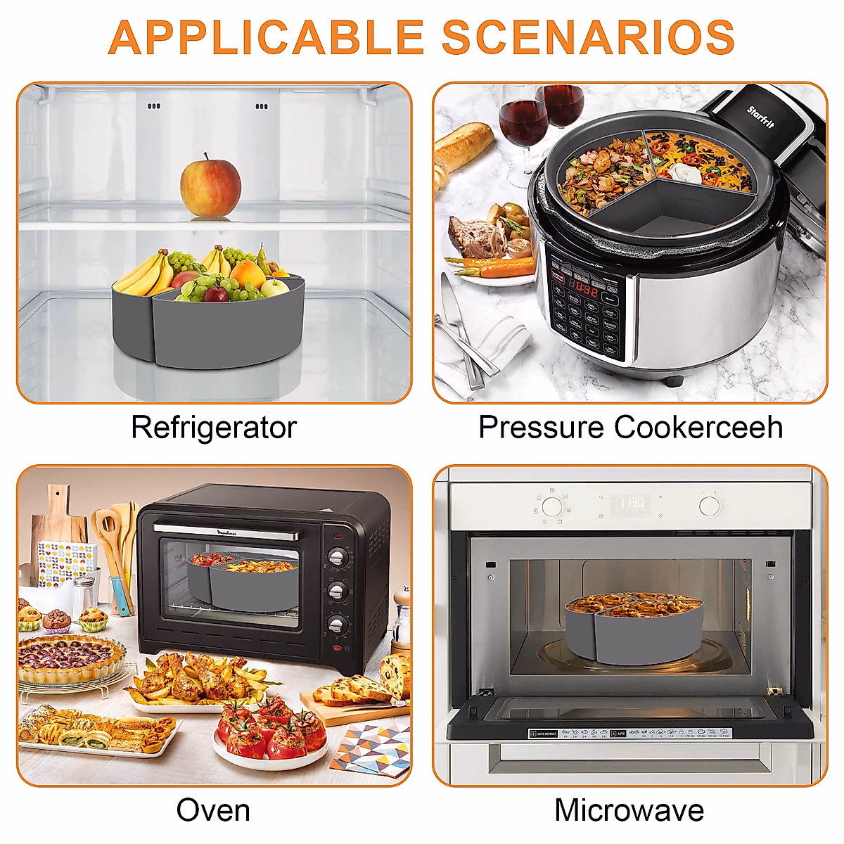 Slow Cooker Liners, Slow Cooker Silicone Liners, for 6 QT Crockpot, Reusable Crock Pot Liners, Easy Clean & Dishwasher Safe Cooking Silicone Liners (Gray)