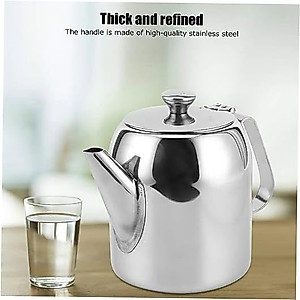 Premium Stainless Steel Tea Kettle - Grade Pot Durable Coffee Pot & with Short - Round Water Pot for Restaurants
