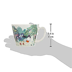 Moomin Valley Water Color Soup Mug Cup Yamaka Japan