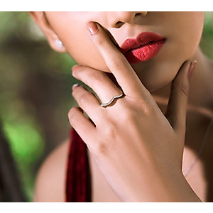 Dazzlingrock Collection 0.25 Carat (ctw) 10K Round Cubic Zirconia CZ Bridal wedding band 1/4, White Gold, Size 5.5