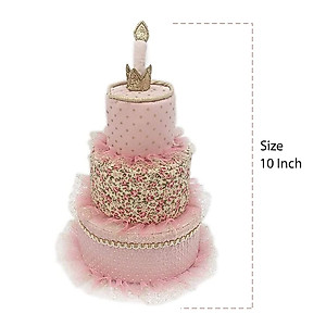 Mon Ami “Marie Antoinette” Birthday Party Cake Stacker – 10” with 3 Tiers, Birthday Cake Pretend Play Set for Toddlers, First Birthday Gift for Kids