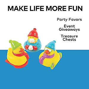 Fun Express Winter Sports Rubber Duckies - Toys - 12 Pieces