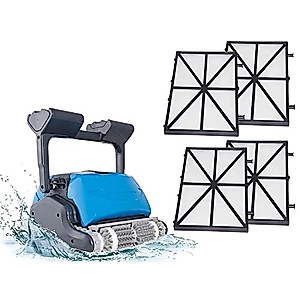 Fiitzn Spring Filter Cartridges Compatible with Dolphin M500, M200, M400, Wave 90, ve 65, Oasis Z5, Sigma, C3,C4,Nautilus CC Plus Robotic Pool Cleaners, Part Number: 9991433-R4（4 Pack）