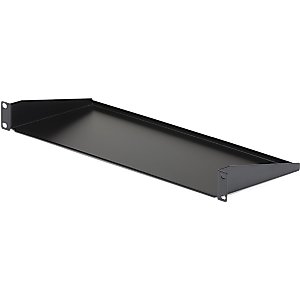StarTech.com 1U Server Rack Shelf - Universal Rack Mount Cantilever Shelf for 19" Network Equipment Rack & Cabinet - Heavy Duty Steel – Weight Capacity 33lb/15kg - 7" Deep Tray, Black, TAA