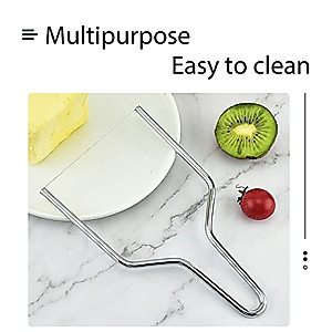 2 Pcs Cheese Slicer, Cheese Cutter Stainless Steel Cheese Slicers with Wire Easy And Fast Cutting Block Cheese Butter