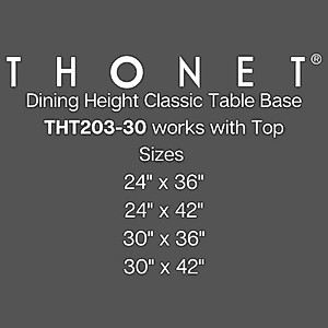 THONET Dining Height Metal Table Base for Restaurants 30Wx30Dx28.5H | Our Cast Iron Table Base is Perfect for Restaurants, Coffee Shops, Lounge Areas, Home and More | THT203-30 Made in North America