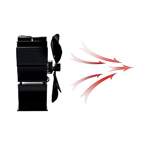 5 Blade Heat Powered Stove Fan Small Fireplace Fan Log Wood Burner Eco-Fan Quiet Fireplace Fan Heater Efficient Heat Distribution (Color : Stove Fan)