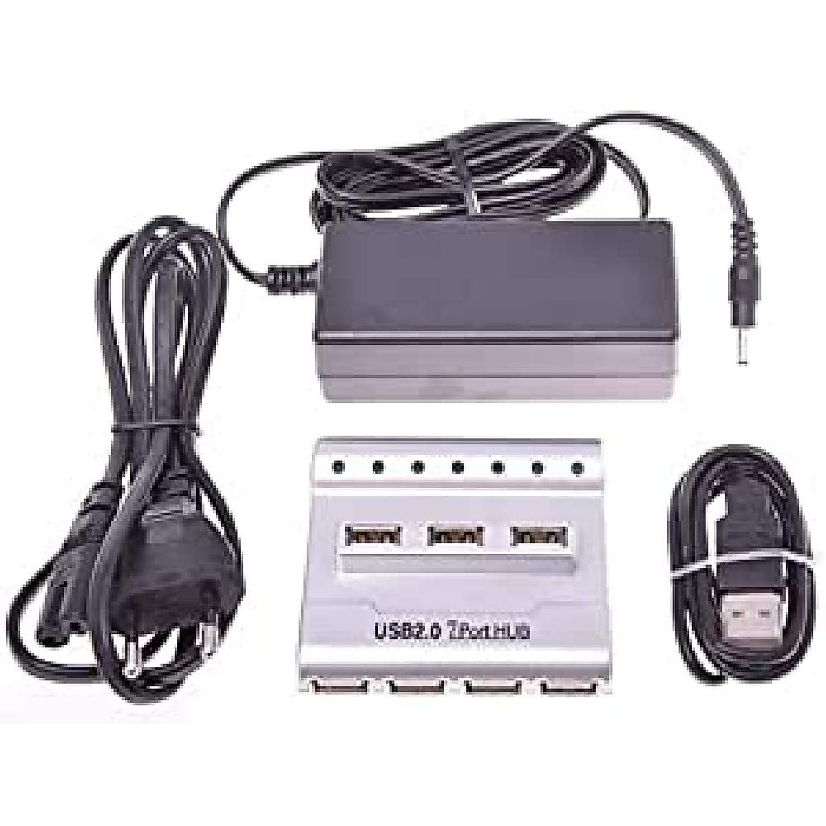 Premium Cord USB 2.0 Hub 7-Port with Power Supply