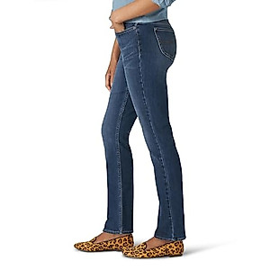 Lee Women's Petite Legendary Mid Rise Straight Leg Jean Seattle 14 Petite