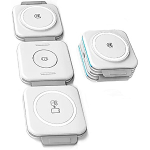 (2 Pack Set) Travel 3 in 1 Charging Station for Multiple Devices Apple Compatible Folding Magnetic Charger for AirPods, Apple Watch and iPhone (Compatible with MagSafe)