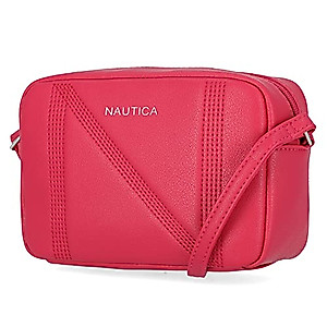 Nautica womens Nautica Candid Camera Adjustable Crossbody, Magenta, One Size