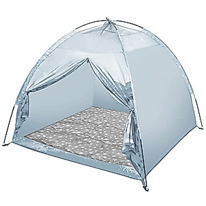 Kids Play Mat for Indoor and Outdoor Playhouse Tent, Toddler Mat Pad Fitted for 47x47 Inch Kids Indoor and Outdoor Fun Playtime Tent, Star Print Baby Nursery Quilted Rug