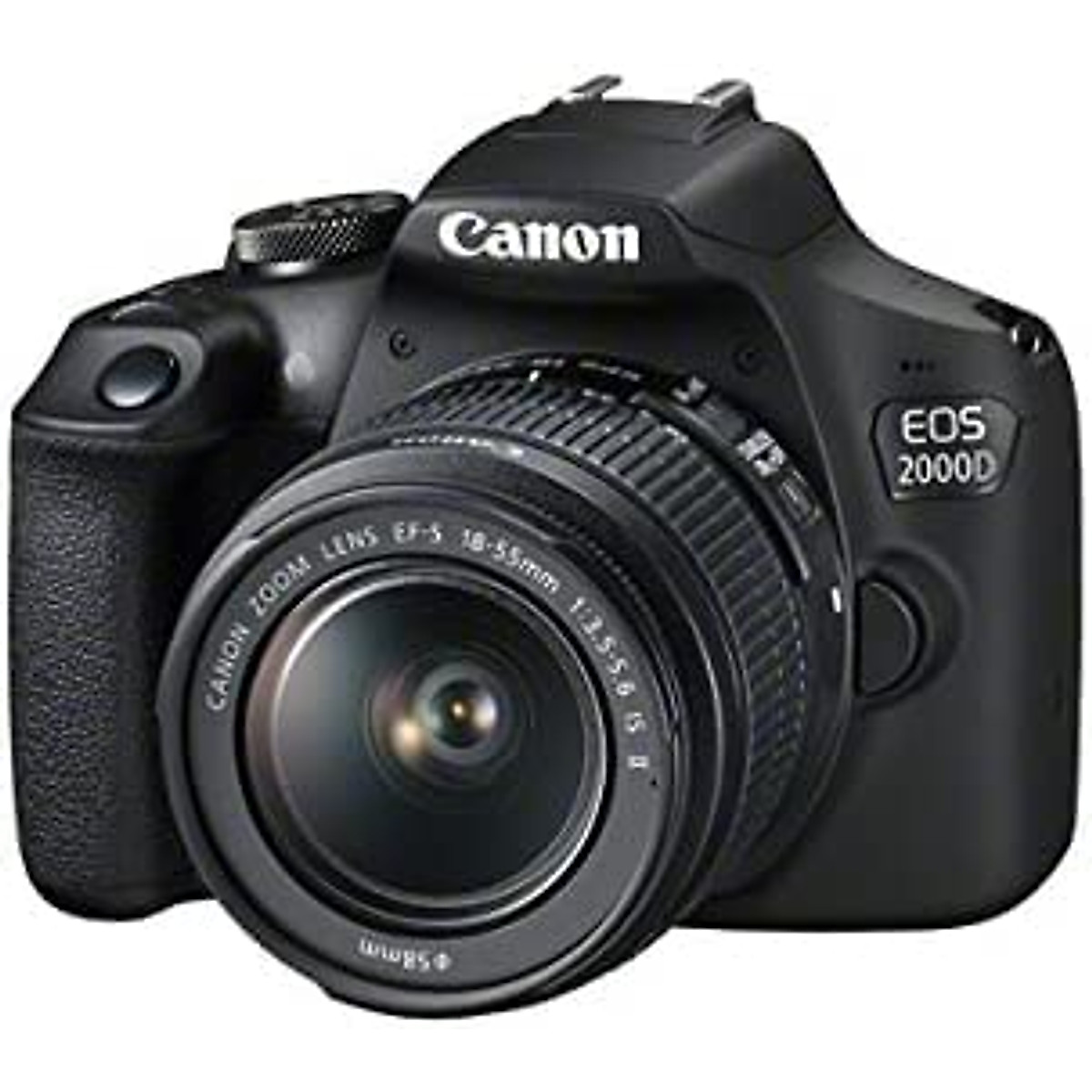 Canon EOS 2000D (Rebel T7) DSLR Camera w/Canon EF-S 18-55mm F/3.5-5.6 Zoom Lens+500mm f/8.0 Telephoto Lens+case+128Memory Cards (24PC)