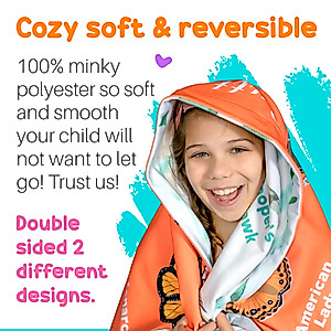 Birdy Boutique - Double Sided Learning Blanket® - Yoga and Game - Cozy Soft Minky - Great for Early Readers, Homeschoolers, PreK, Kindergarten - 50" X 60"