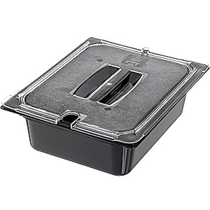 Carlisle FoodService Products 10231U07 StorPlus Half Size Polycarbonate Universal Handled Notched Food Pan Lid, Clear