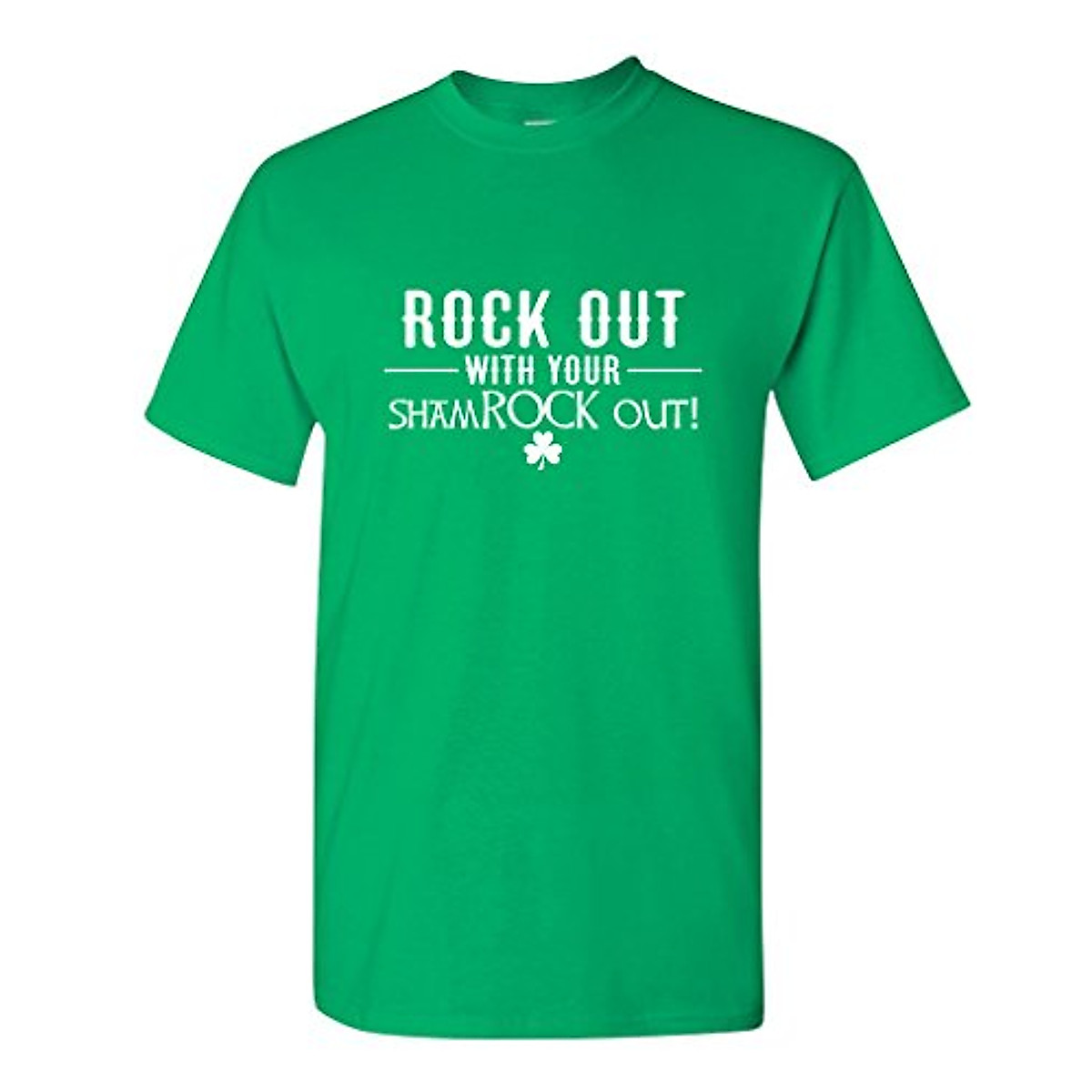 Rock Out with Your Shamrock Out St Patrick's Day T Shirt L Irish Green