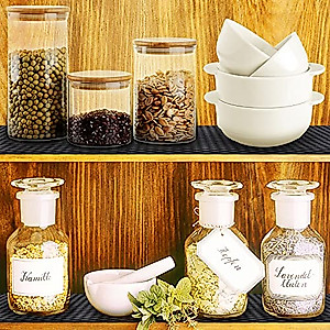 11.8 x 59 Inch Shelf Liners for Kitchen Cabinets, Drawer Liners for Kitchen, Refrigerator Liners Cabinet Protectors for Shelves, Waterproof Plastic Shelf Liner, Drawer Mat Cupboard Liner Black