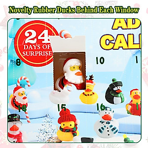 Christmas Advent Calendar 2024 for Kids 24 Days Christmas Countdown Calendar with Rubber Ducks Bath Toys Christmas Party Favors Fun Toys Gifts for Kids Boys Girls Toddlers Children Teens Friends Xmas