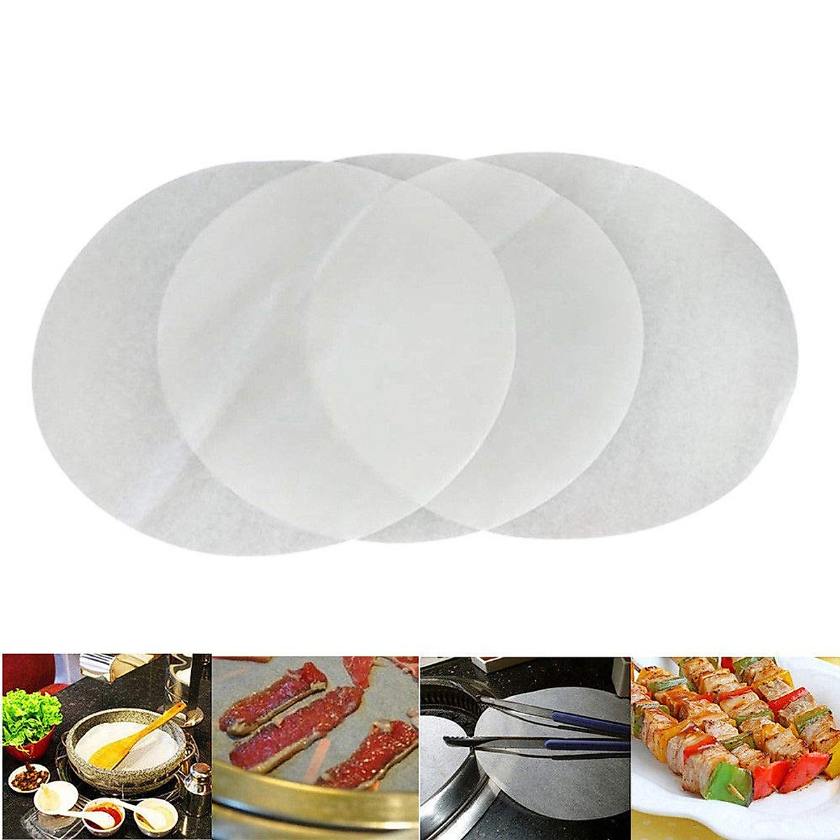 50 Pcs 9.5 Inch Round Parchment Paper - Unbleached Parchment Paper, Baking Paper Sheets, Cake Pan Liners with Easy Lift Tabs for 9-Inch Round Cake Pans