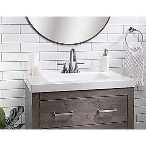 Aqua Vista 22-B42CPL-BN-AV Bathroom Sink Faucet, Two Handle w LED Light Brushed Nickel