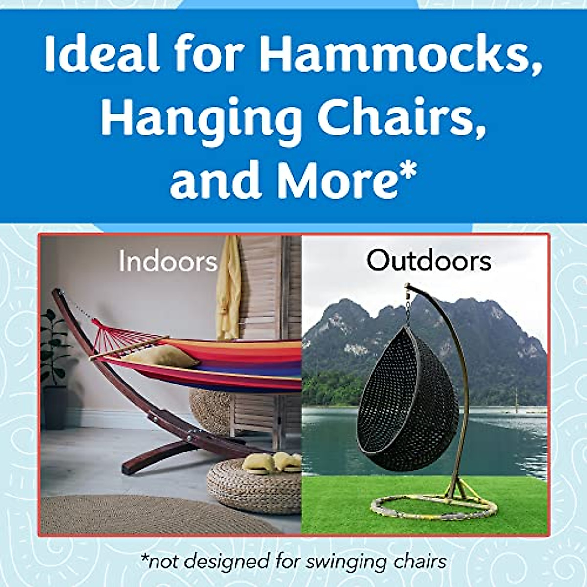 Hanging Chair/Hammock Chair Swivel Hook Snap - 500 LB Capacity - Outdoor/Indoor (500 LB Weight Limit) by Impresa