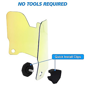 Clear Gold Football Visor, Football Helmet Visor for Adults&Youth, Eye Shield Visor with Football Visor Clips, Easy Install Football Visors for Helmet Football Protection Gear