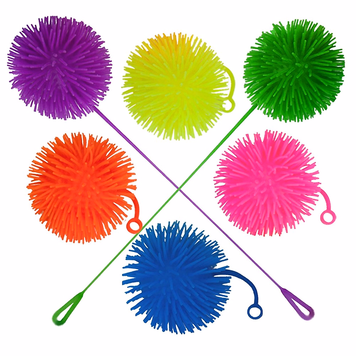 Set of 6 Jumbo 5" Light Up Puffer Ball Yo-Yos by Pudgy Pedro’s Party Supplies