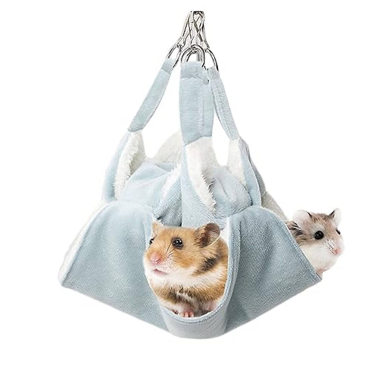 ABLAZEZAI Small Animals Hanging Hammock for Hamster, Sugar Glider Warm Bed House, Double Bunkbed Cage for Guinea Pig, Small Pet Cage for ChinchillaSquirrel Ferret Hedgehog