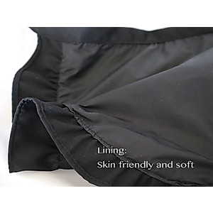 Black Waist Apron Vintage Ruffle Half Apron 1950s Retro Cute Apron for Women with Pocket