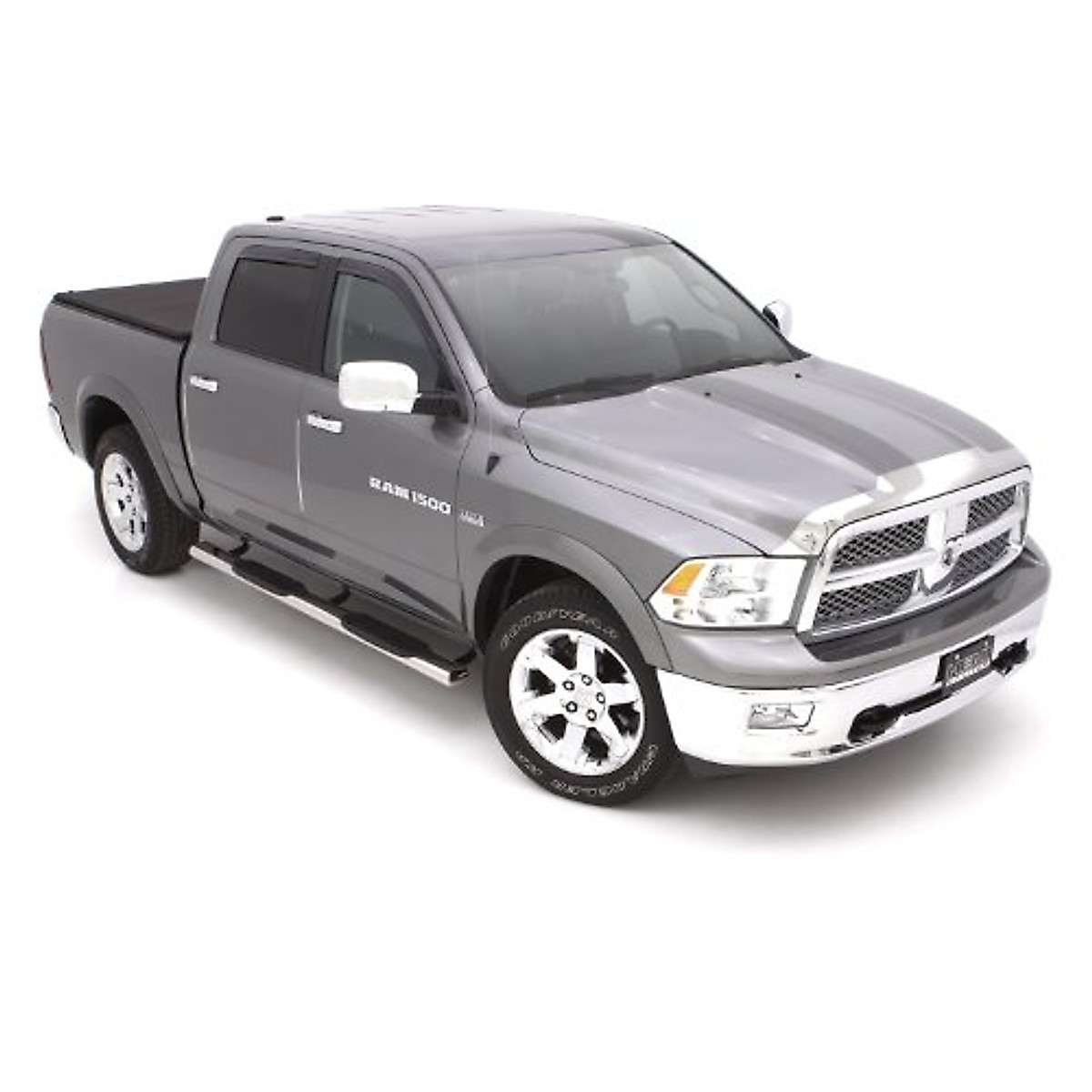 Lund 23984003 Polished Stainless Steel 5" Oval Straight Nerf Bars for 2009-2018 Dodge Ram 1500, 2010-2018 Ram 2500/3500 Crew Cab
