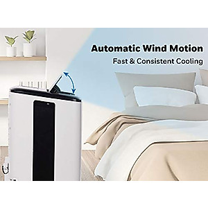Honeywell Compact Portable Air Conditioner w/Dehumidifier & Fan Cools Rooms Up to 350 Sq.Ft. w/Drain Pan & Insulation Tape (HF08CESWK)